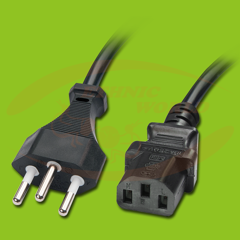 Power Cable with CH Plug - IEC (F) - Ethnic World