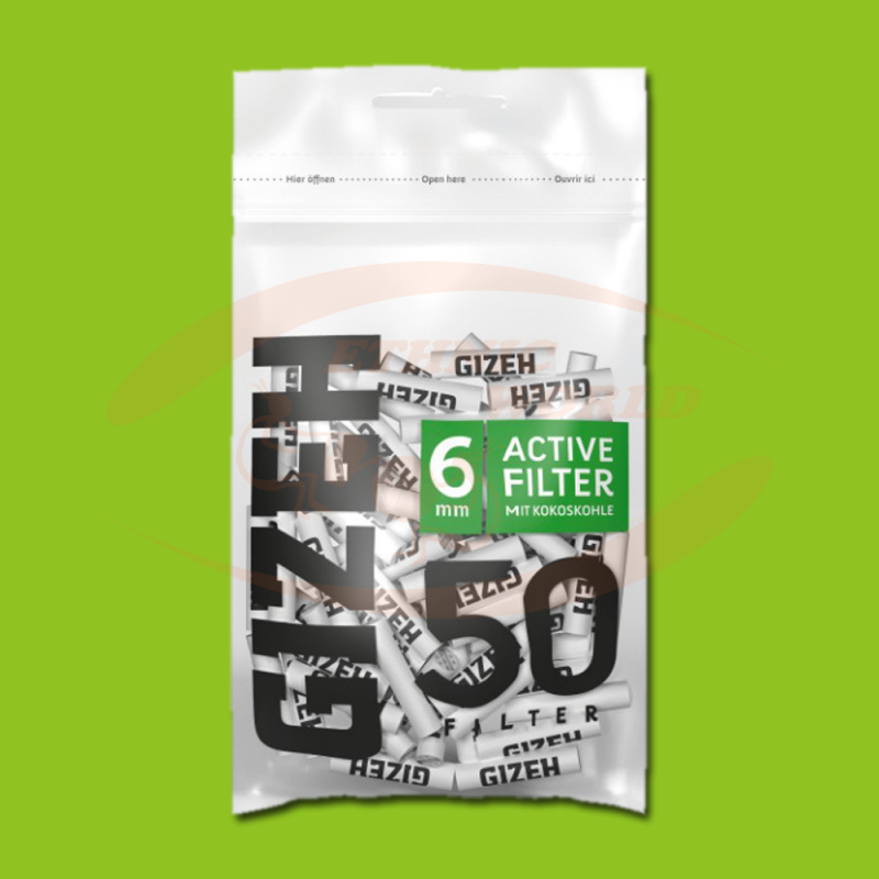Gizeh Active Filter 6 mm Black (50) - Ethnic World