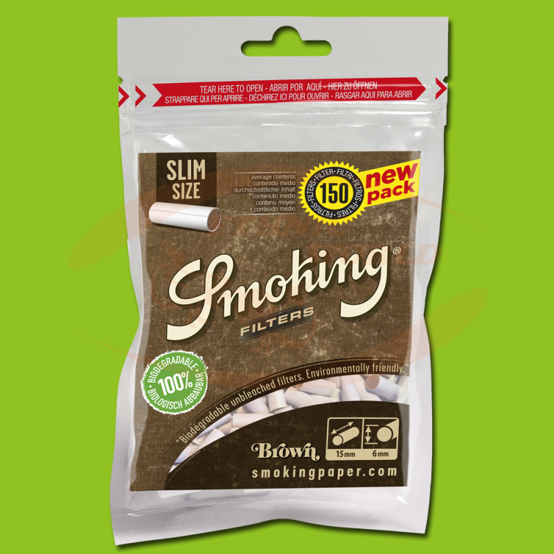Smoking Filters Brown Bio Slim (150) - Ethnic World