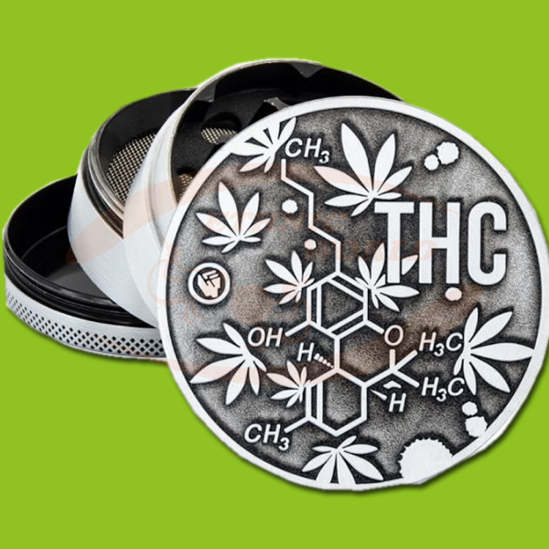 Grinder Fire-Flow THC Molecule 4 part 60mm - Ethnic World
